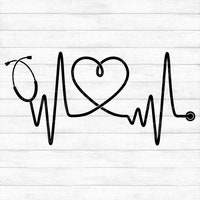 EKG Tech: Digital Cut File Design, PNG for Cricut, SVG Eps Dxf File for ...