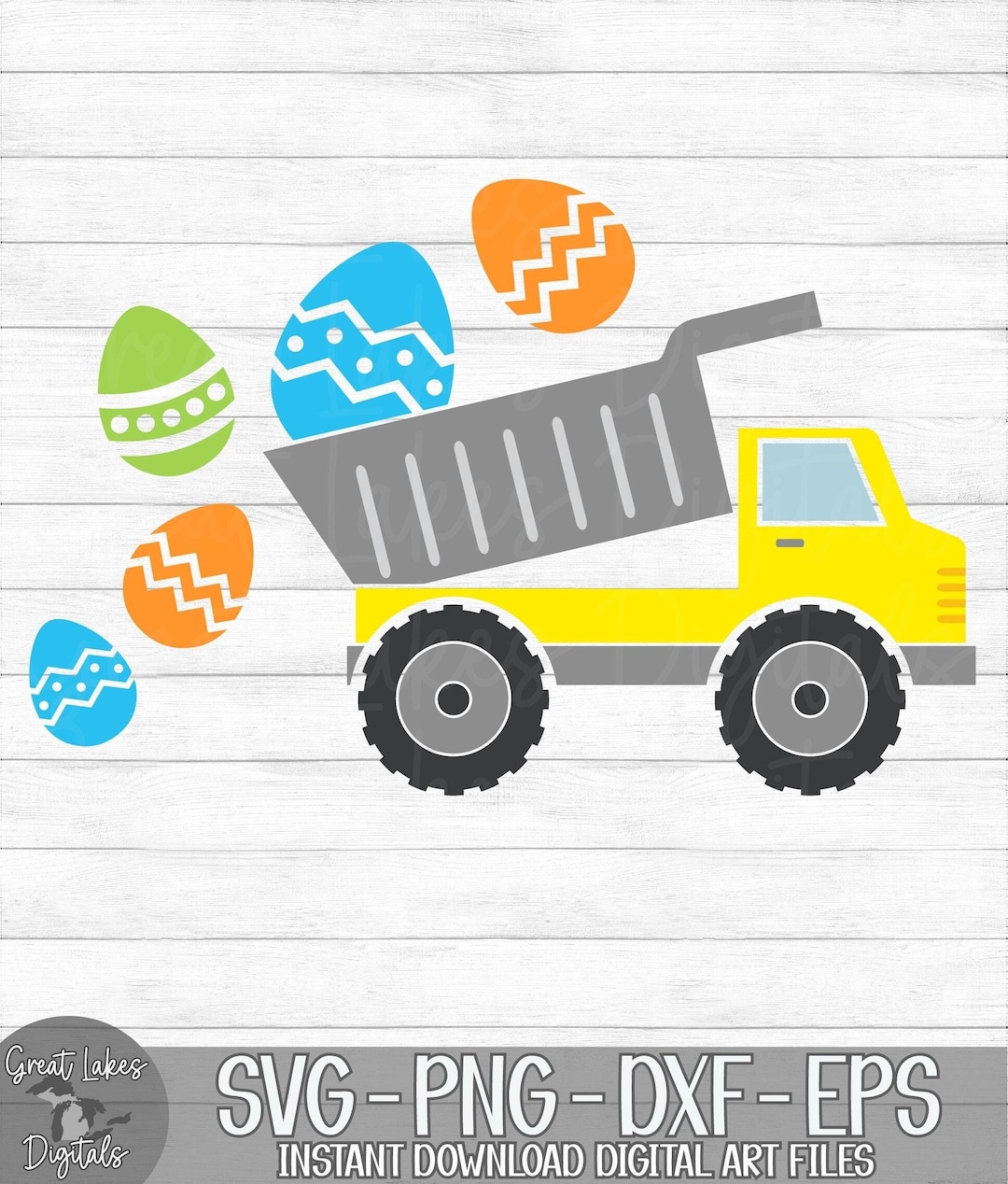 Easter Dump Truck - Instant Digital Download - Svg, Png, Dxf, and Eps ...