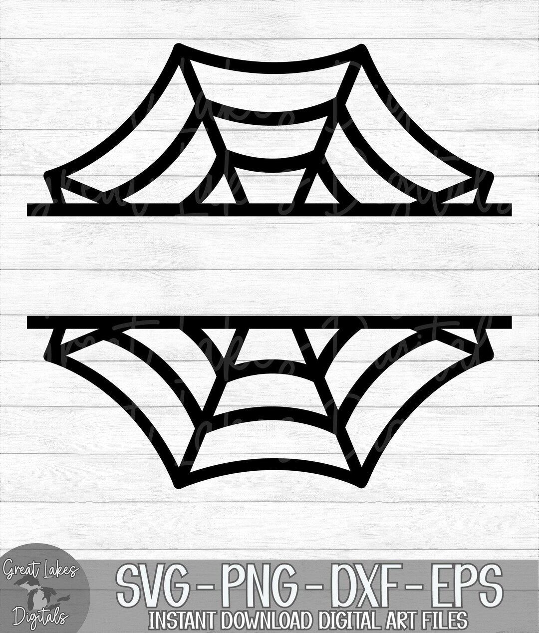 Spiderweb Split Monogram - Instant Digital Download - Svg, Png, Dxf ...
