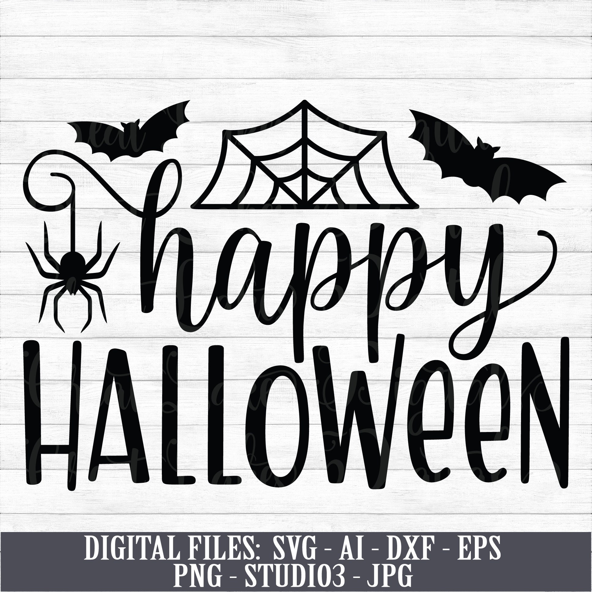 Happy Halloween Instant Digital Download svg ai dxf eps | Etsy