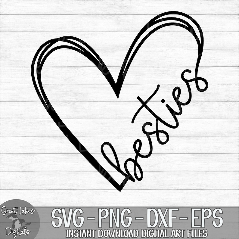 Besties Instant Digital Download Svg Png Dxf and Eps - Etsy