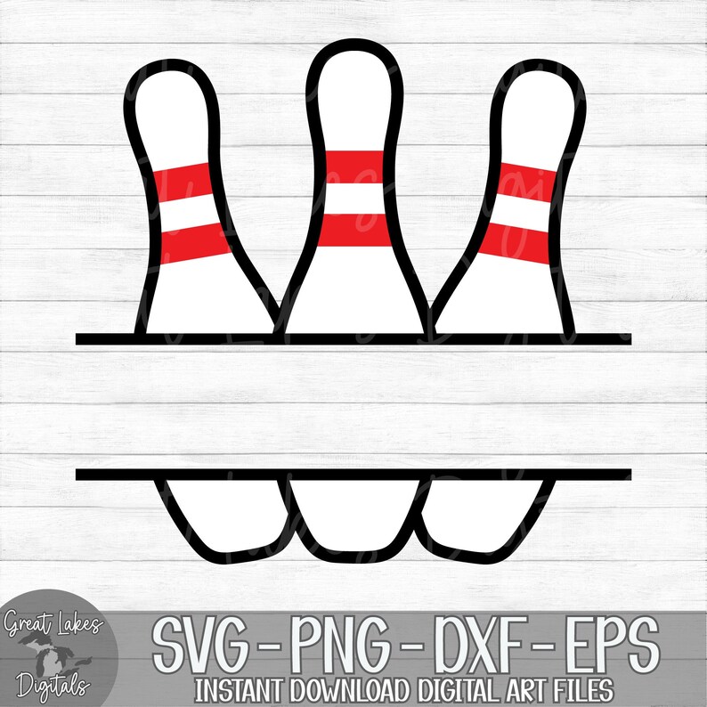 Bowling Split Monogram Instant Digital Download Svg Png - Etsy