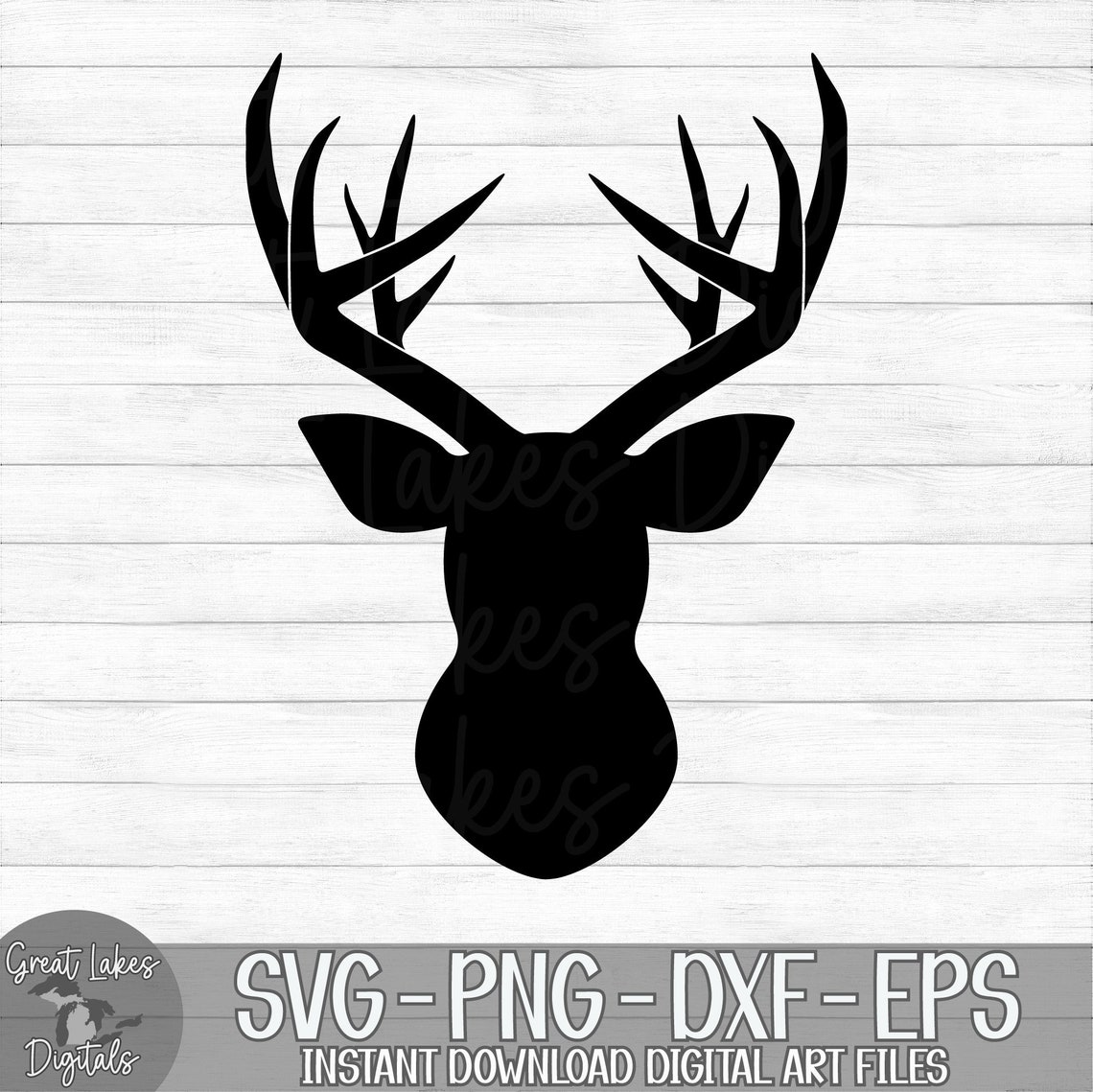 Deer Head Buck Instant Digital Download Svg Png Dxf - Etsy