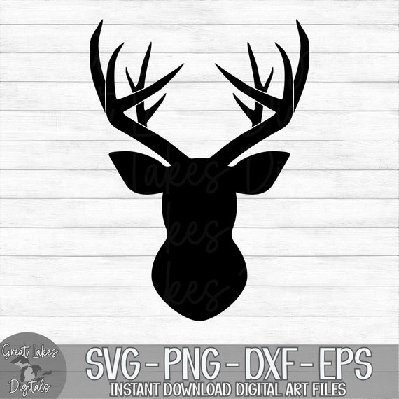 Deer Head Buck Instant Digital Download Svg Png Dxf - Etsy