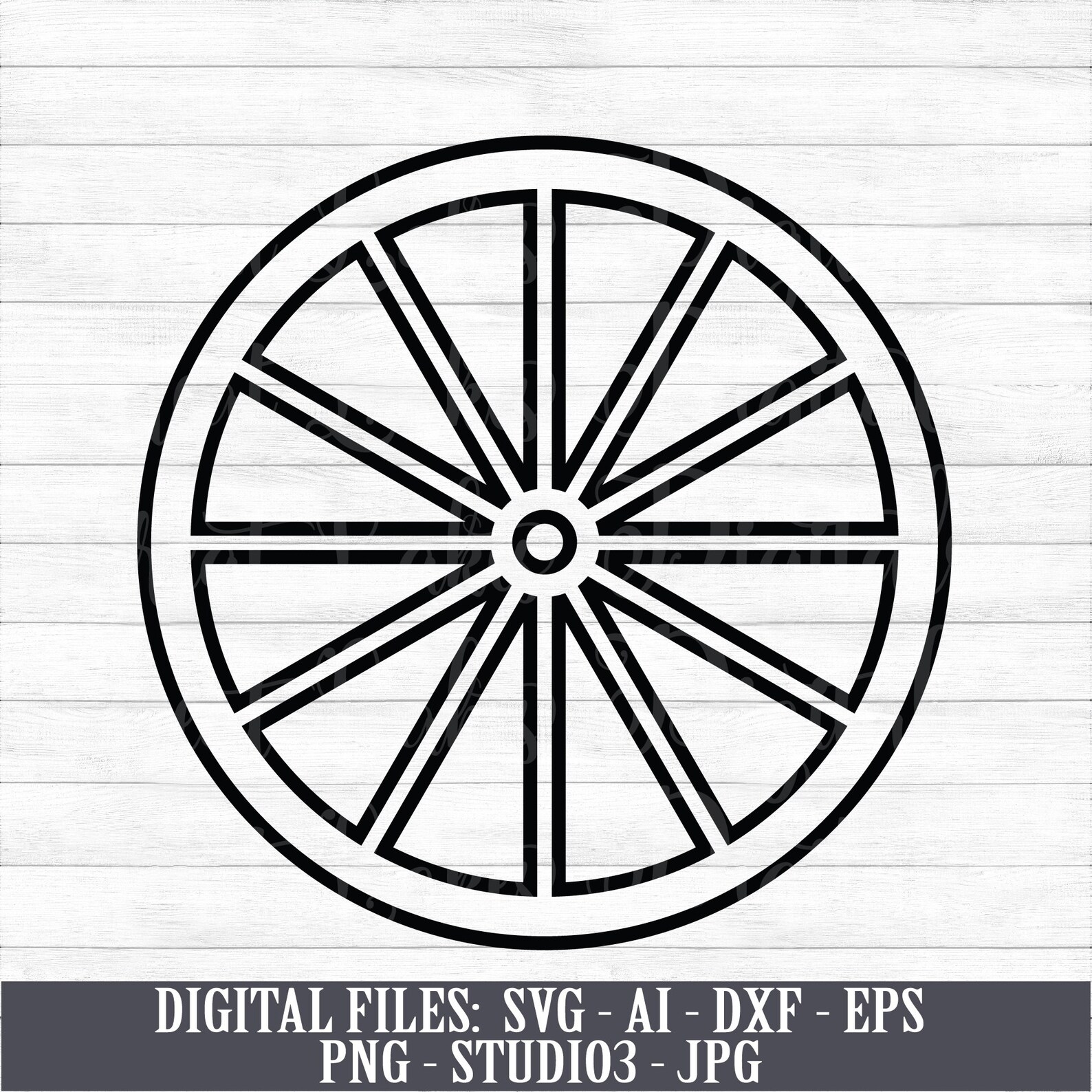 Wagon Wheel Instant Digital Download Svg Ai Dxf Eps | Etsy