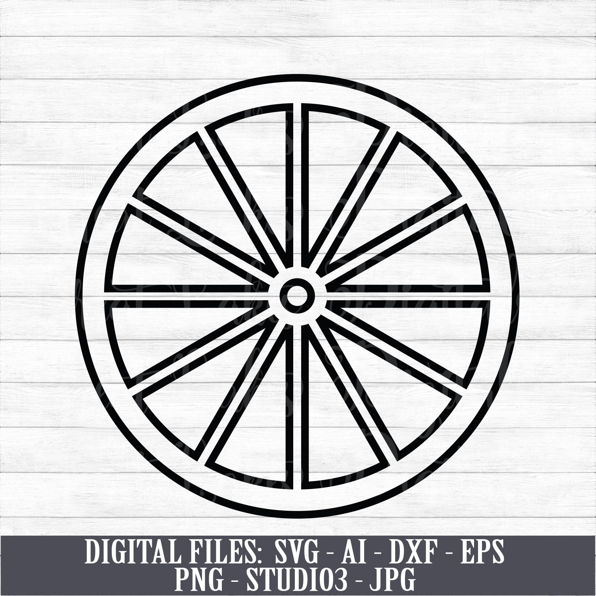 Wagon Wheel Instant Digital Download Svg Ai Dxf Eps | Etsy
