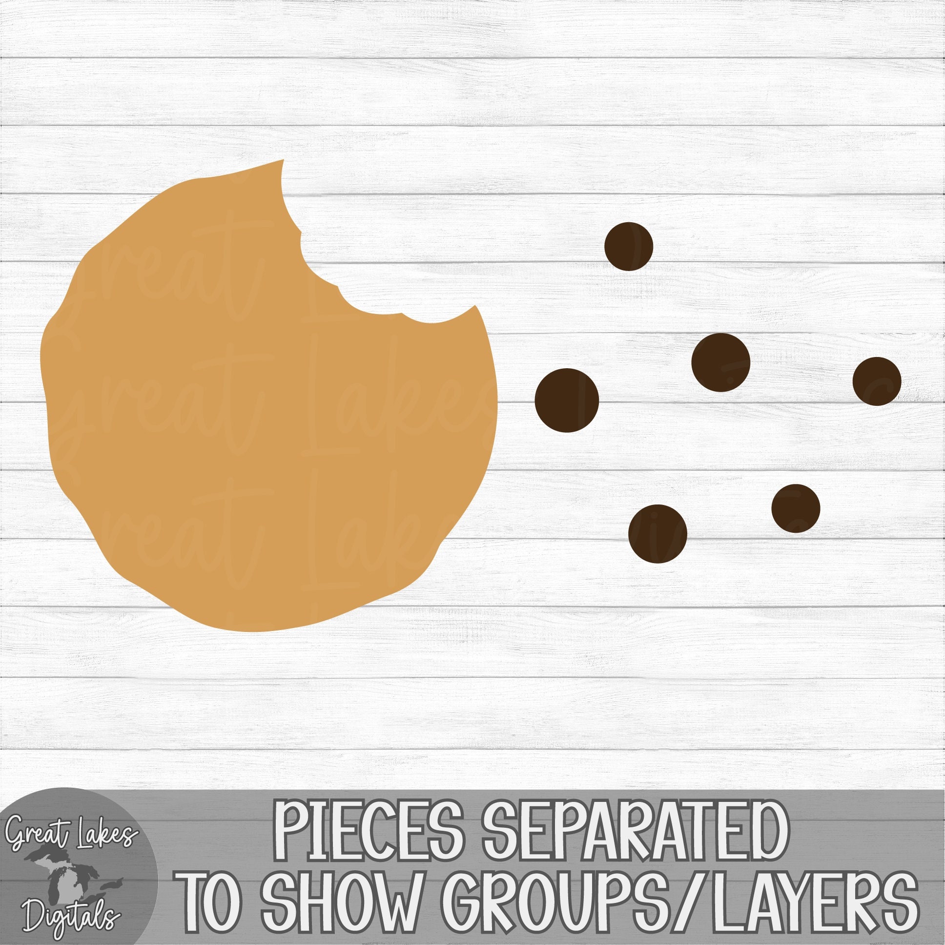 Chocolate Chip Cookie - Instant Digital Download - Svg, Png, Dxf, and ...