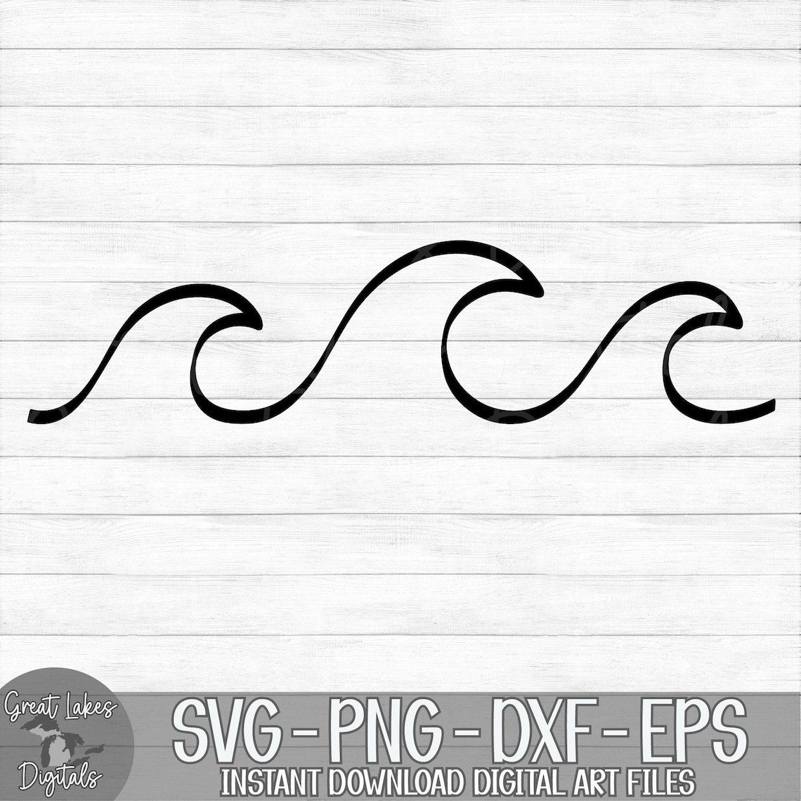 Waves Instant Digital Download Svg Png Dxf and Eps | Etsy