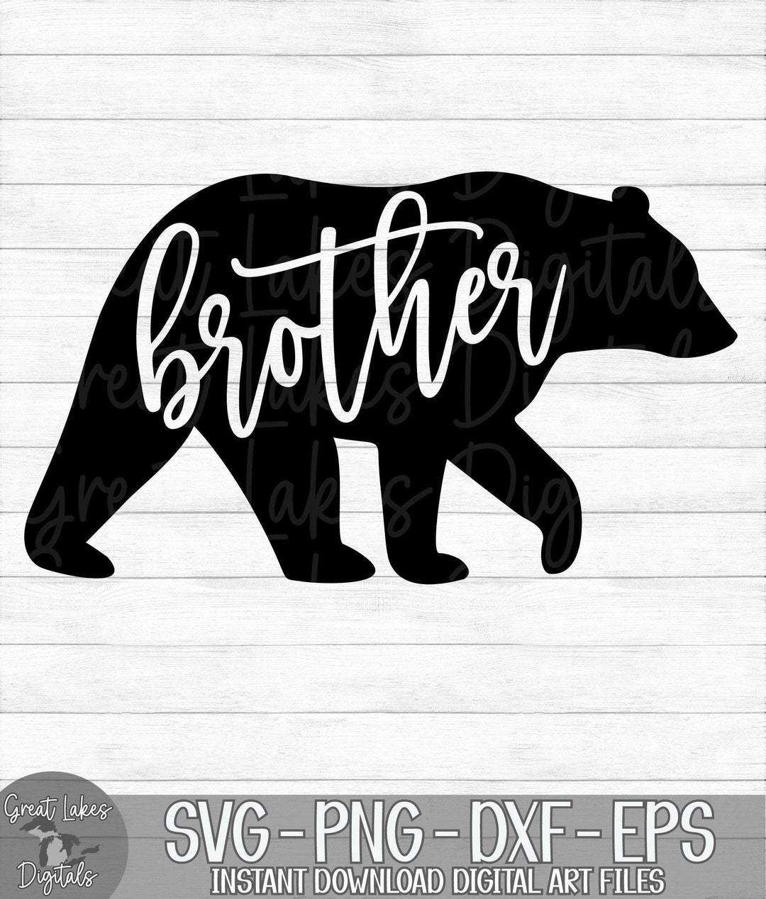 Brother Bear - Instant Digital Download - Svg, Png, Dxf, and Eps Files ...