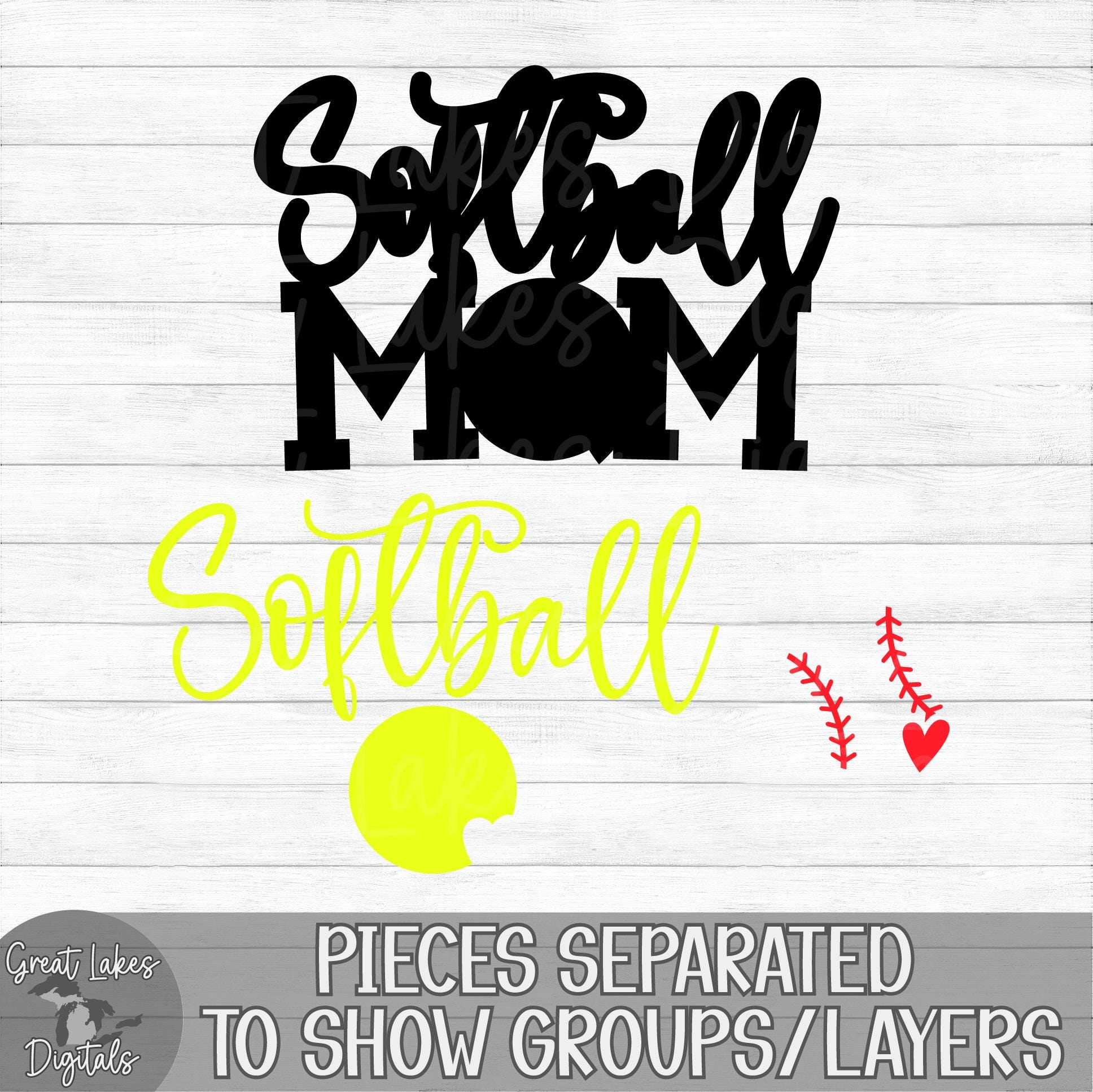 Softball Mom - Instant Digital Download - Svg, Png, Dxf, and Eps Files ...