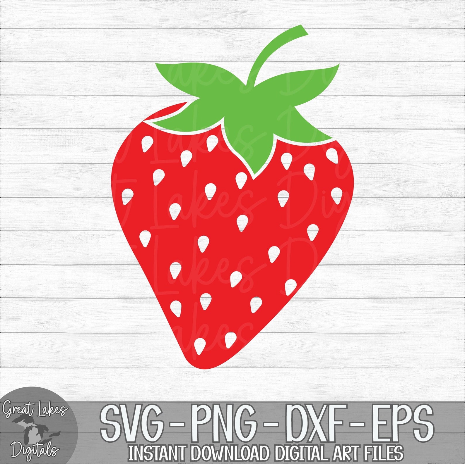 Strawberry - Instant Digital Download - Svg, Png, Dxf, and Eps Files ...