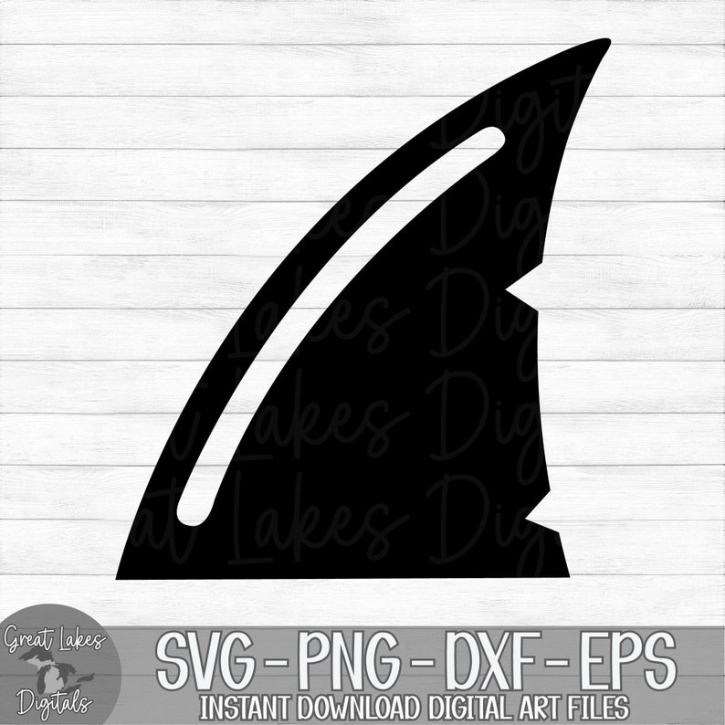 Shark Fin Instant Digital Download Svg Png Dxf and Eps - Etsy