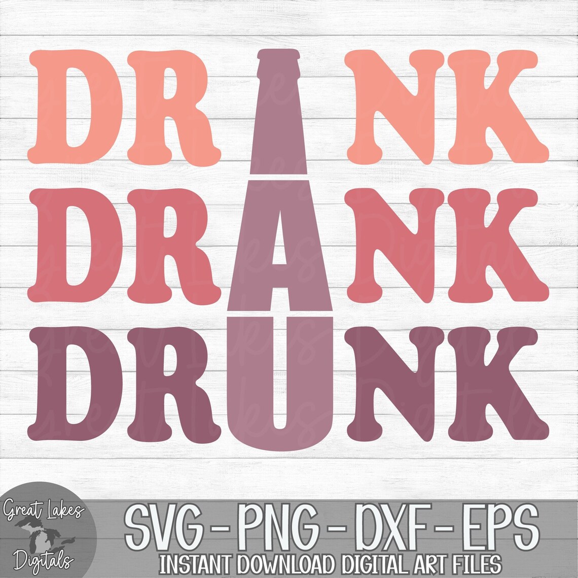 Drink Drank Drunk Instant Digital Download Svg Png Dxf | Etsy