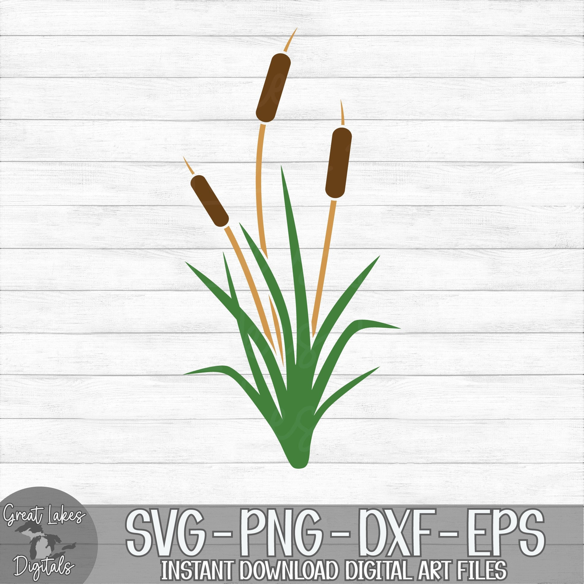 Cattail Instant Digital Download Svg Png Dxf and Eps - Etsy