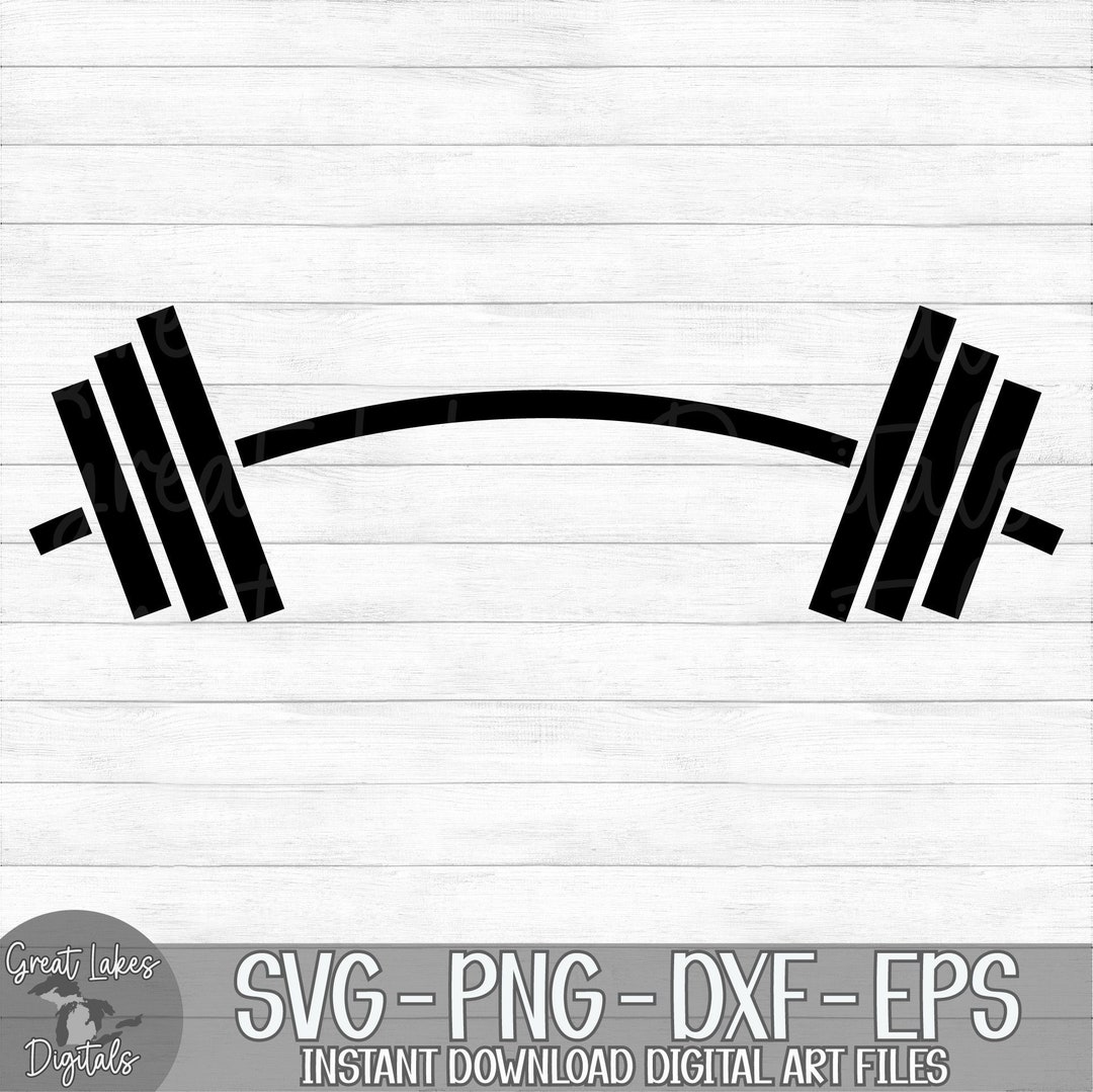 Barbell Instant Digital Download Svg, Png, Dxf, and Eps Files Included ...