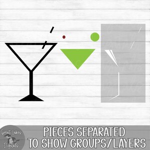 Martini - Instant Digital Download - Svg, Png, Dxf, and Eps Files ...