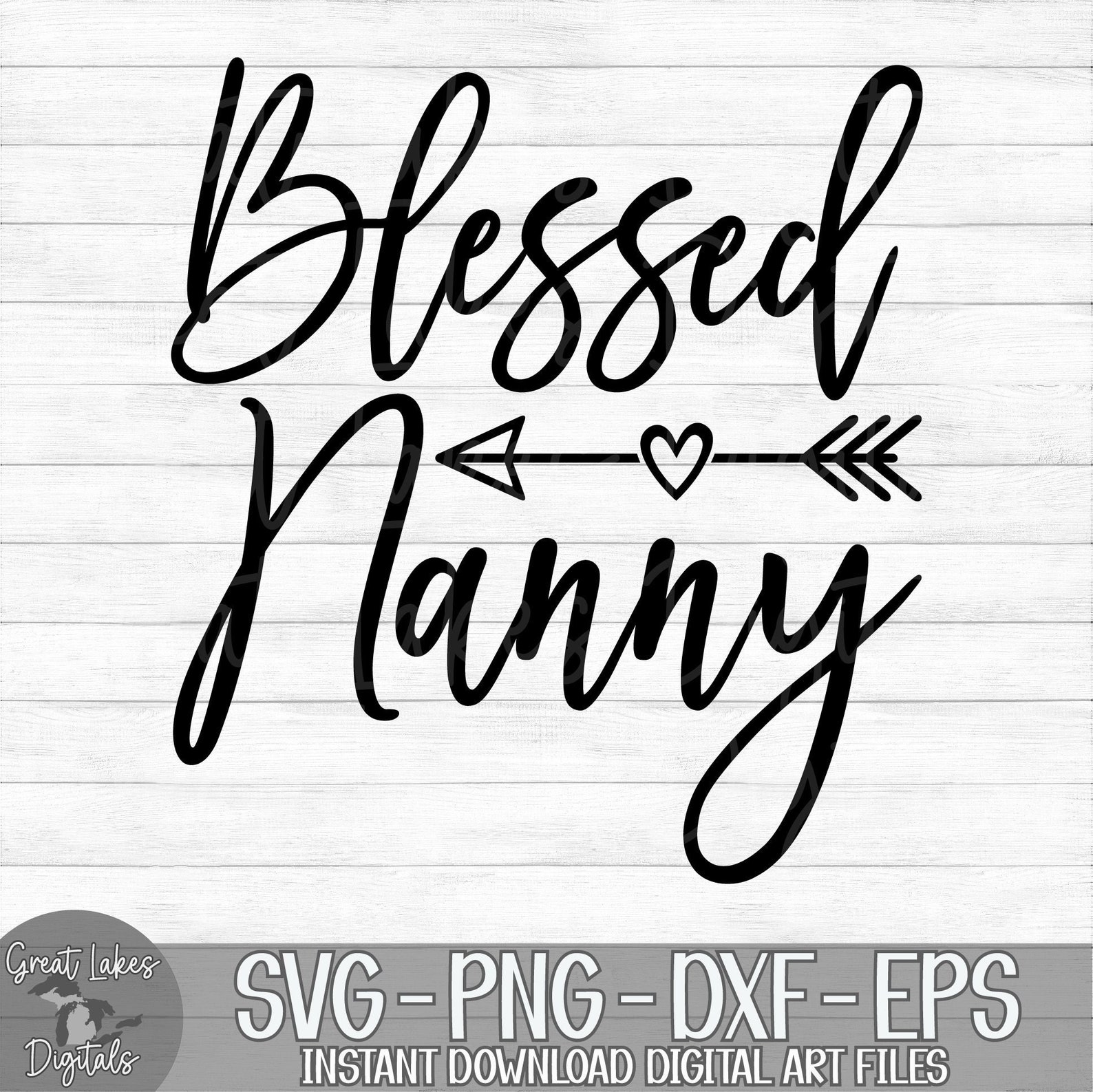 Blessed Nanny Instant Digital Download Svg Png Dxf and - Etsy