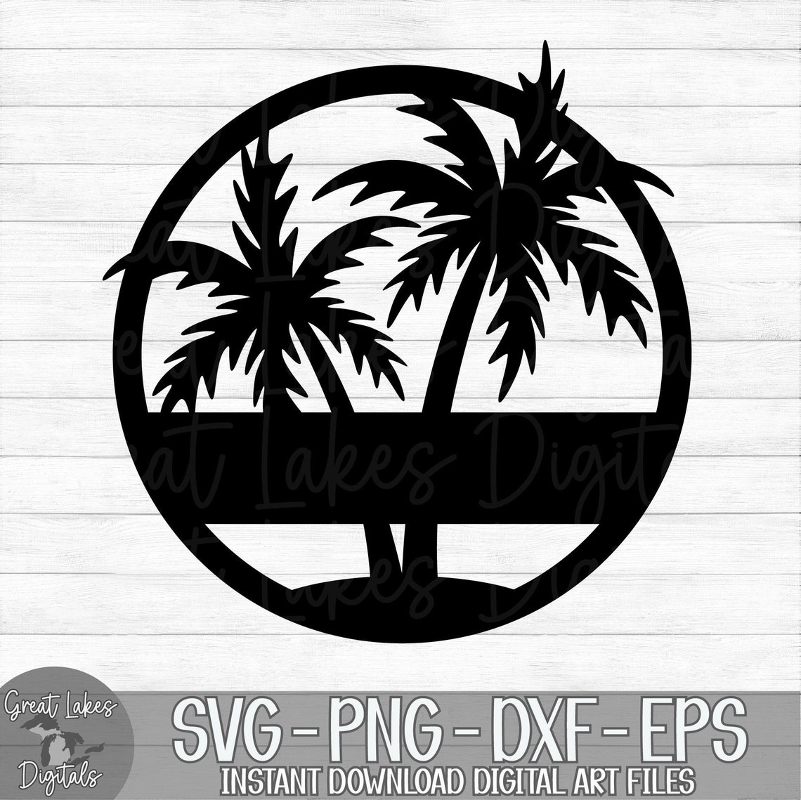Palm Trees Instant Digital Download Svg Png Dxf and Eps - Etsy