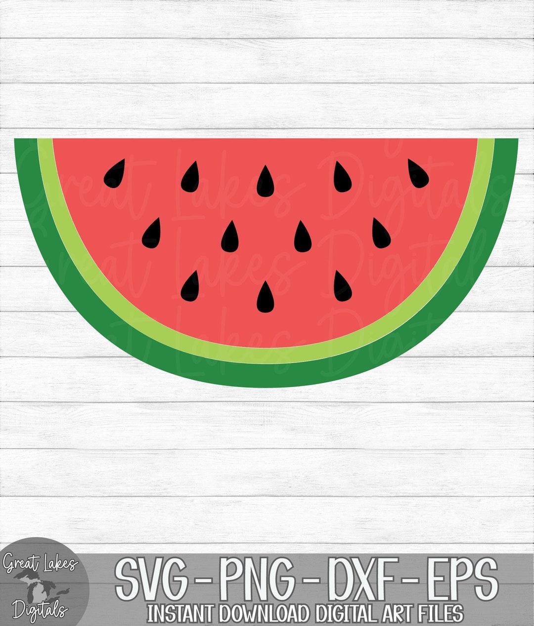 Watermelon - Instant Digital Download - Svg, Png, Dxf, and Eps Files ...