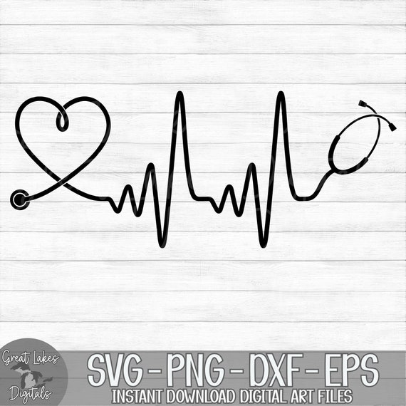 Heartbeat Stethoscope Nurse Doctor EKG Instant Digital - Etsy