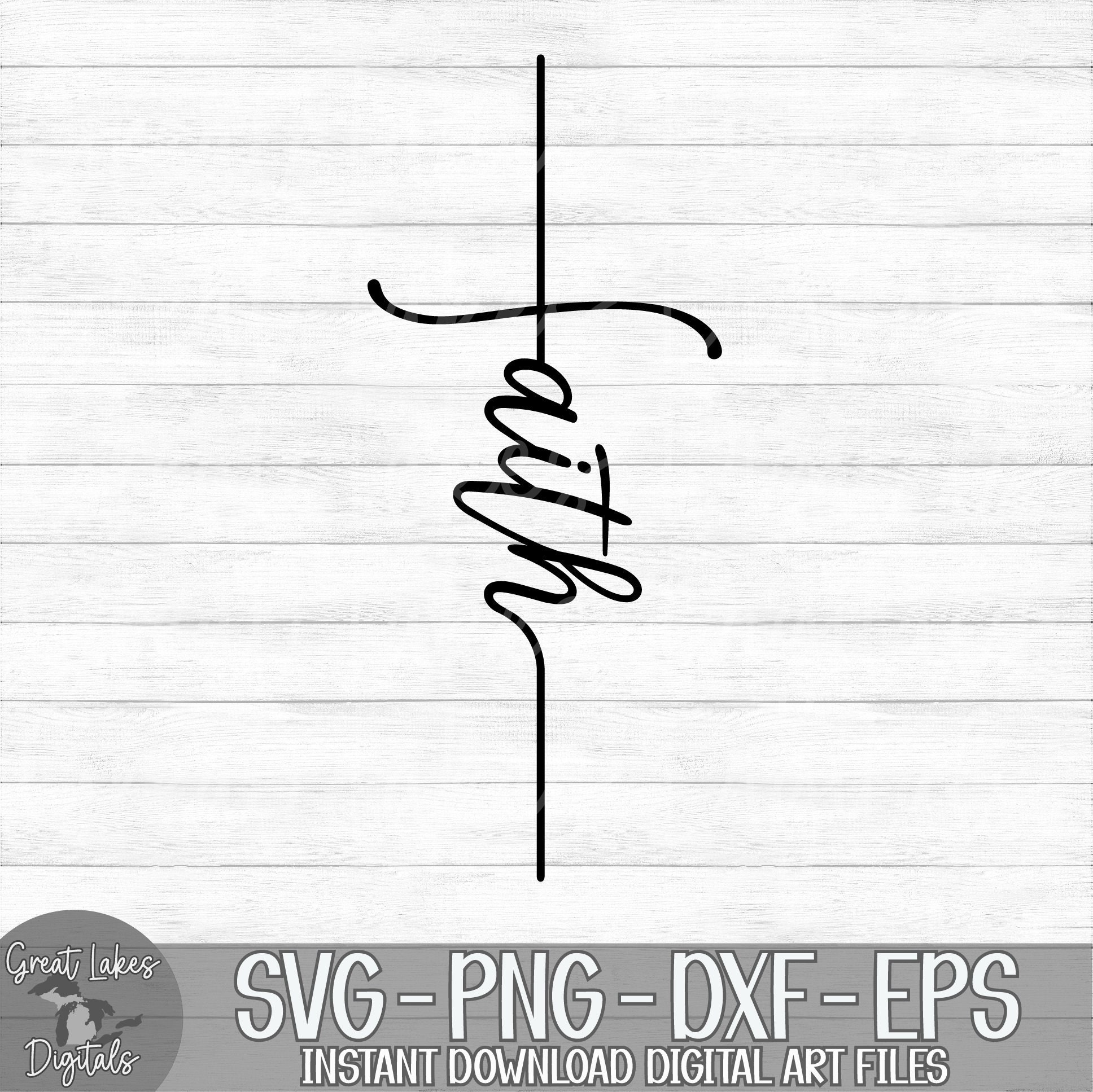 Faith Cross Instant Digital Download Svg Png Dxf and - Etsy Canada