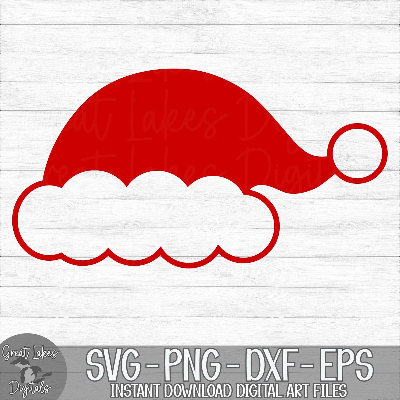 Santa Hat Instant Digital Download Svg Png Dxf and Eps - Etsy