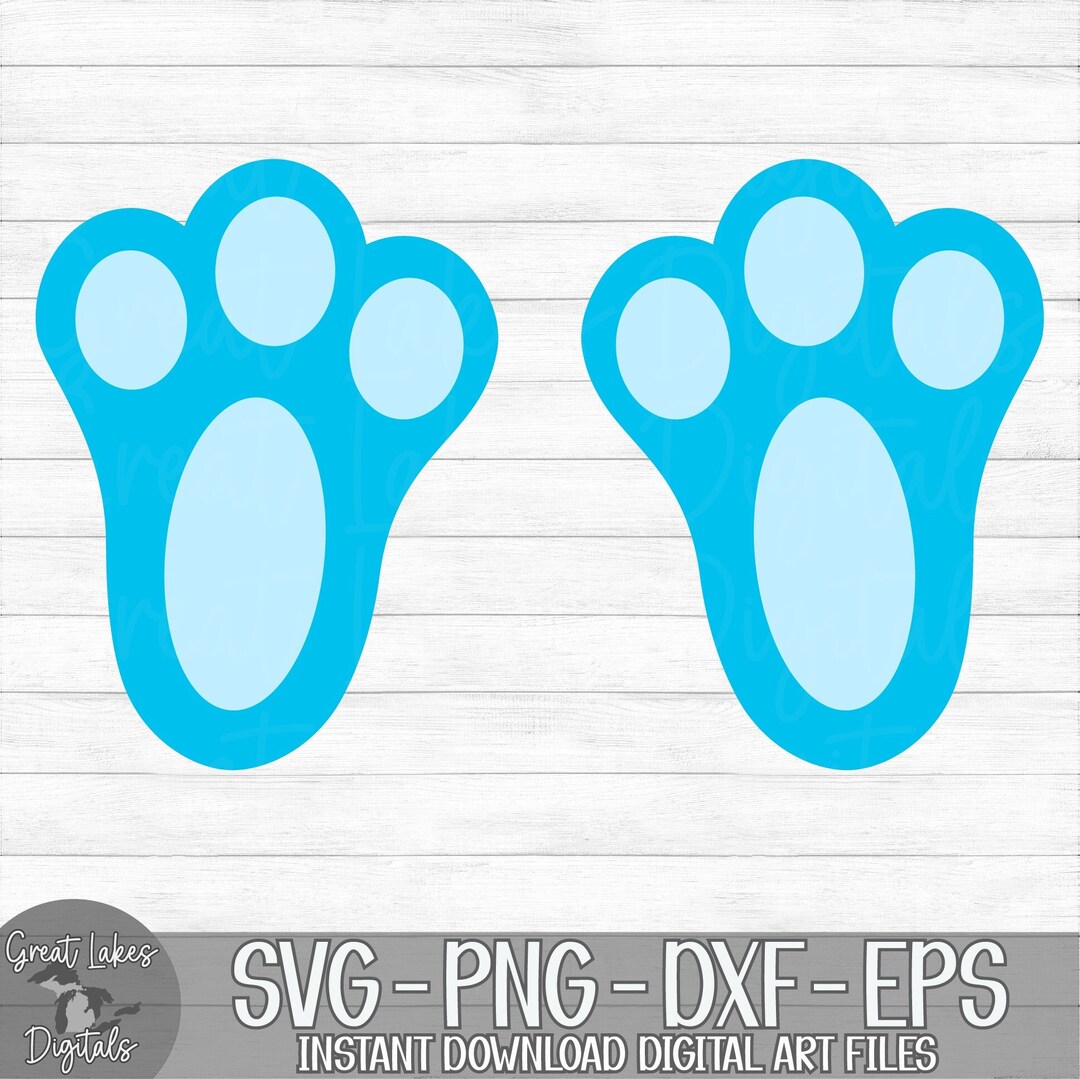 Bunny Feet Instant Digital Download Svg, Png, Dxf, and Eps Files ...
