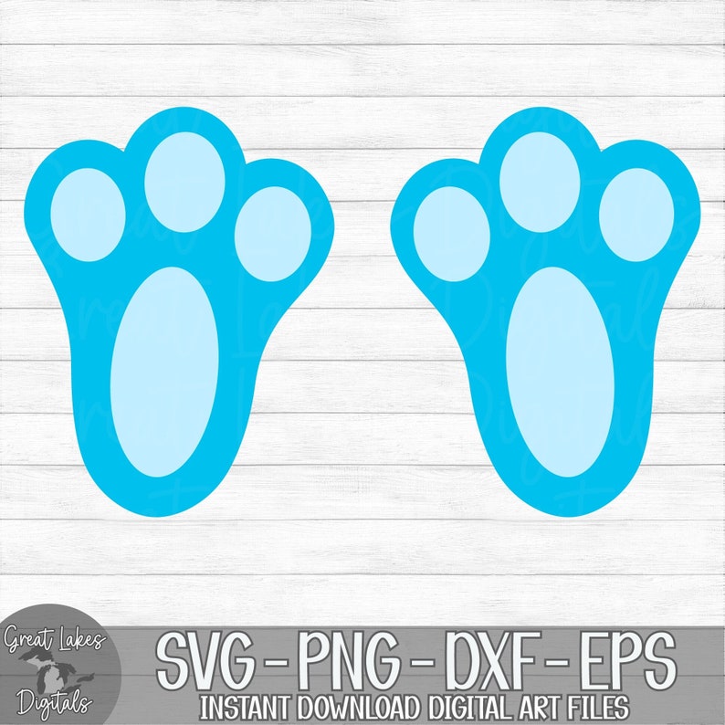 Bunny Feet Instant Digital Download Svg Png Dxf and Eps - Etsy
