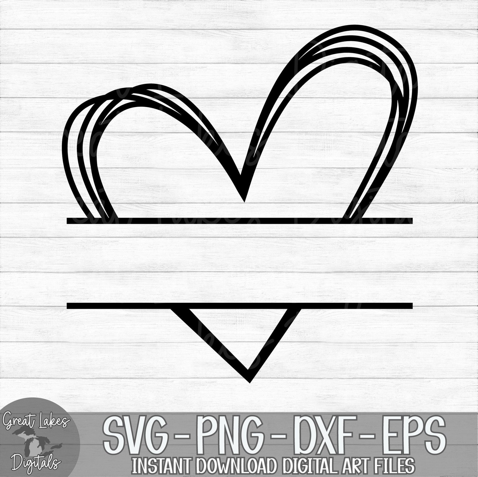 Corazón - Descarga digital instantánea - ¡Incluye archivos SVG, PNG ...