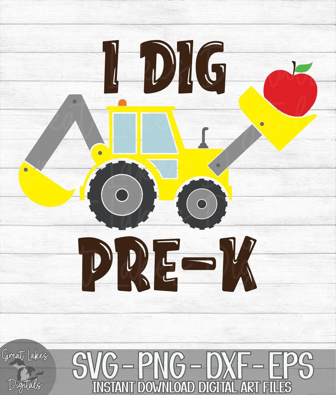 I Dig Pre-k - Instant Digital Download - Svg, Png, Dxf, and Eps Files ...