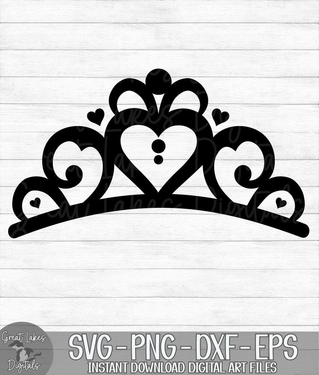 Tiara - Princess, Crown - Instant Digital Download - Svg, Png, Dxf, and ...