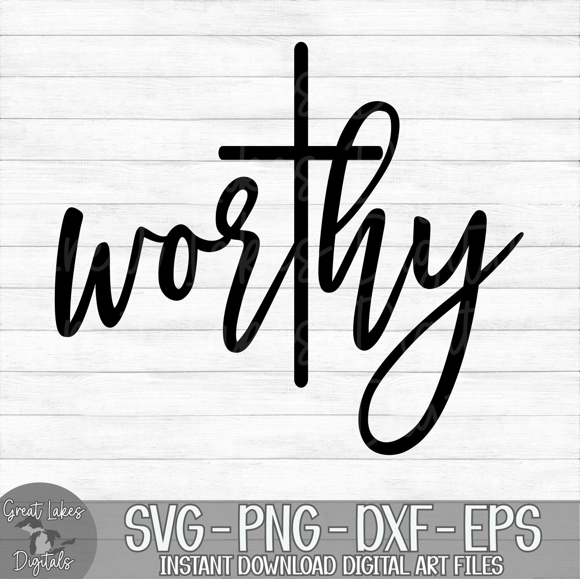 Worthy Instant Digital Download Svg Png Dxf and Eps - Etsy Canada