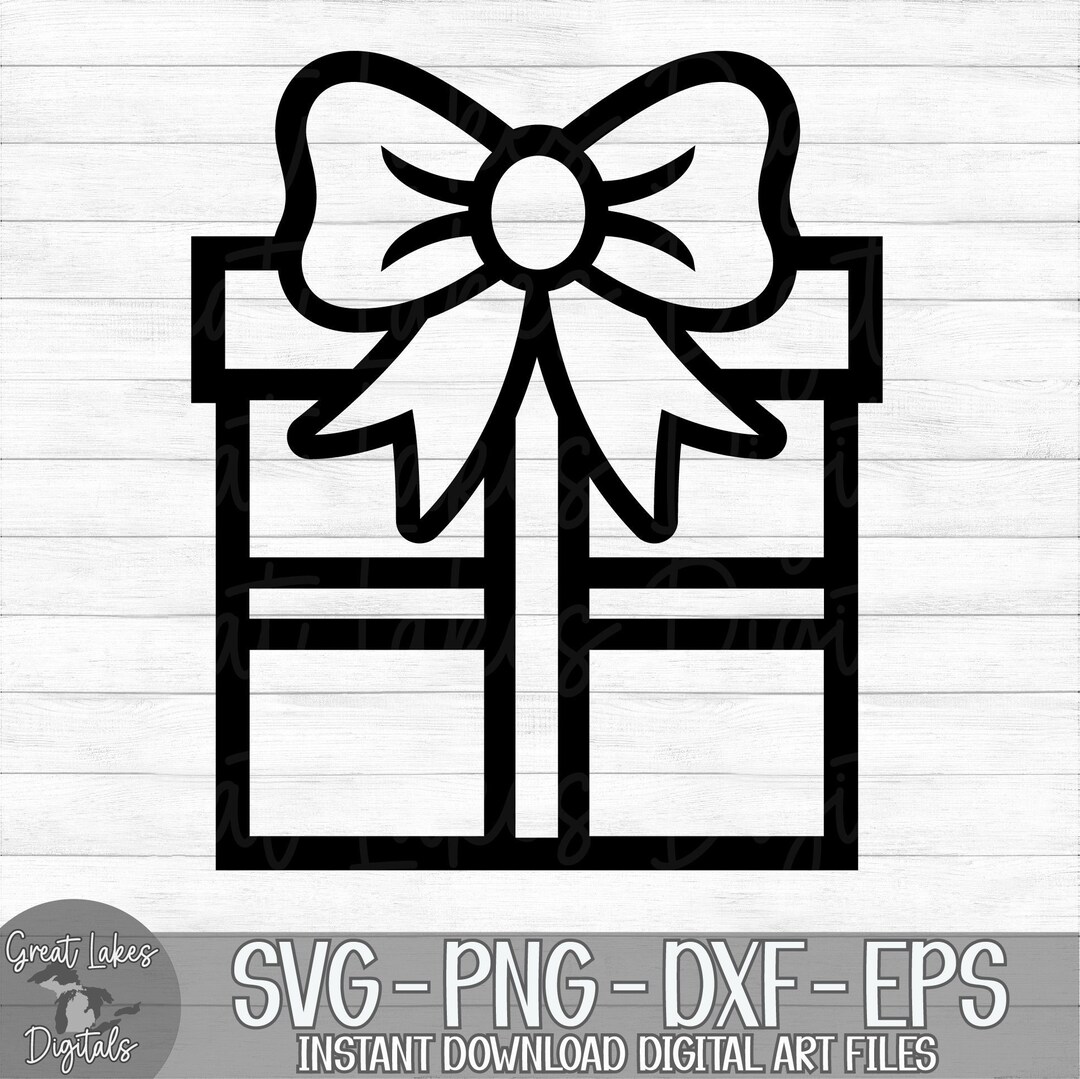 Present - Instant Digital Download - Svg, Png, Dxf, and Eps Files ...