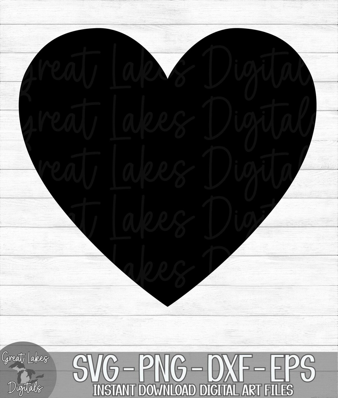 Heart - Instant Digital Download - Svg, Png, Dxf, and Eps Files ...