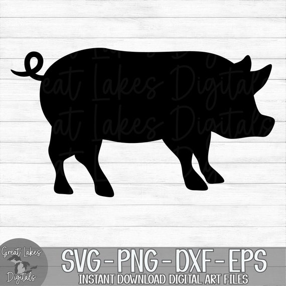 Pig Instant Digital Download Svg Png Dxf and Eps Files - Etsy