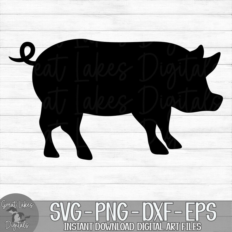 Pig Instant Digital Download Svg Png Dxf and Eps Files - Etsy