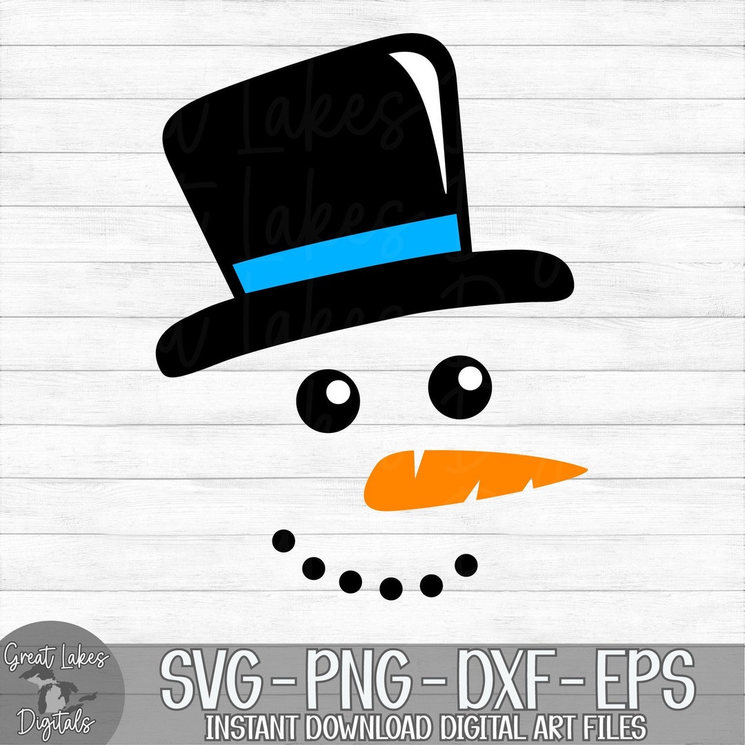 Snowman - Instant Digital Download - Svg, Png, Dxf, and Eps Files ...