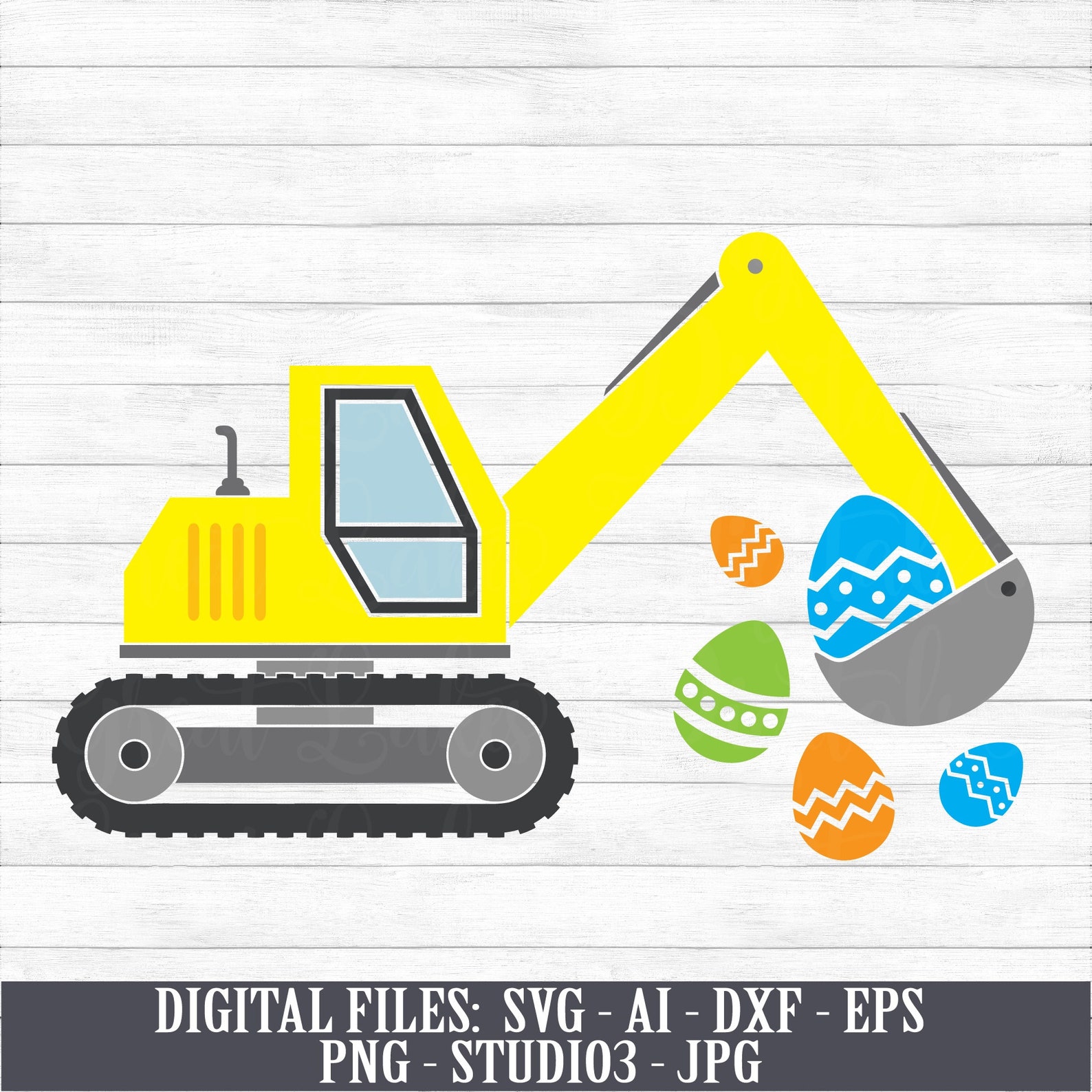 Easter Excavator Instant Digital Download Svg Ai Dxf - Etsy