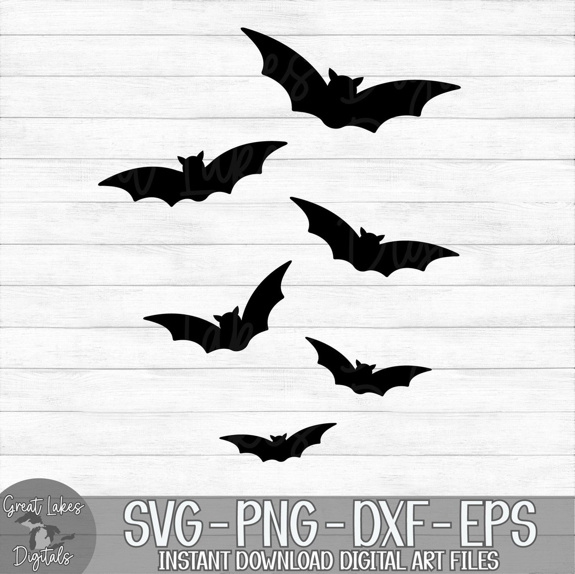 Bat Swarm Instant Digital Download Svg Png Dxf and Eps - Etsy