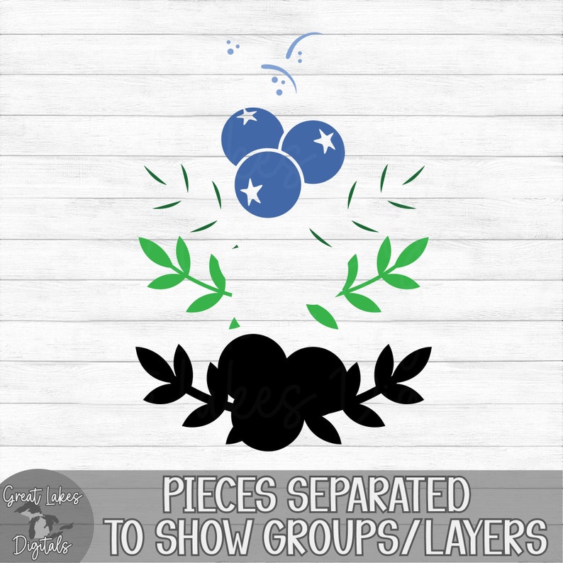Blueberries - Instant Digital Download - Svg, Png, Dxf, and Eps Files ...