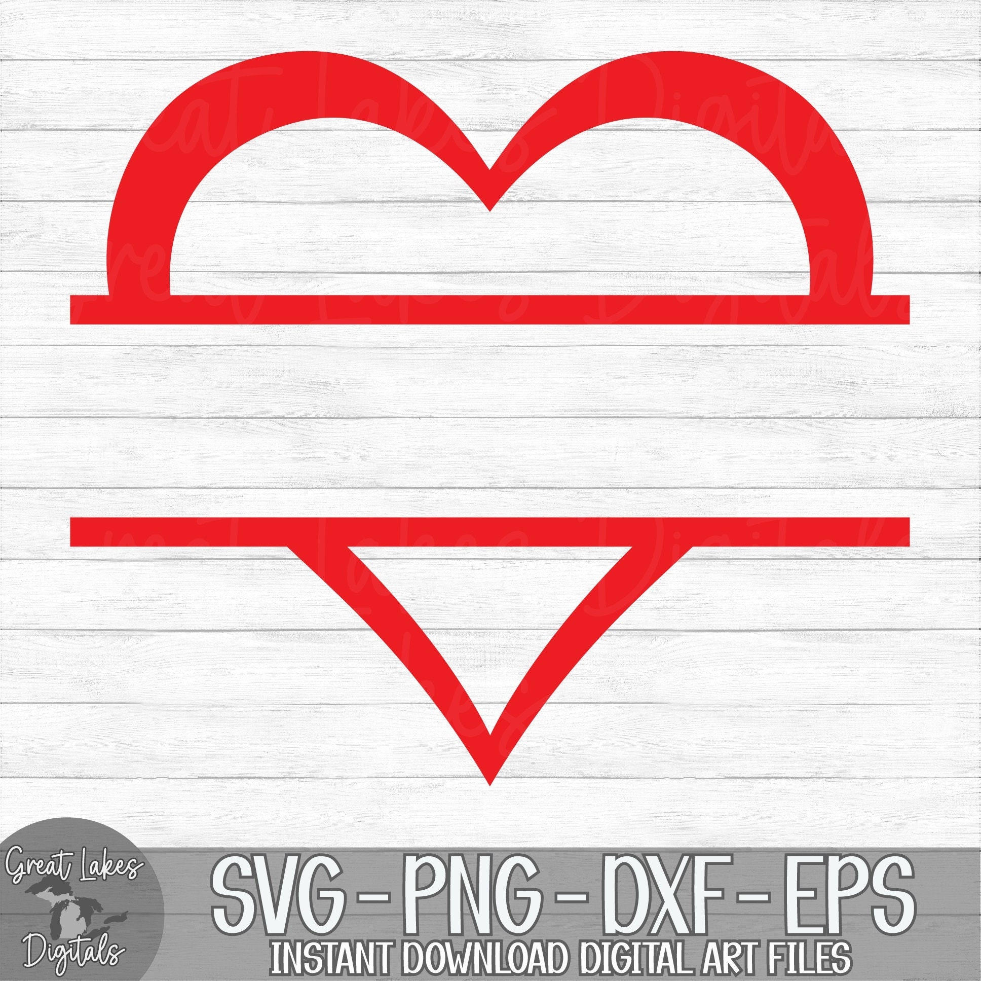 Heart Instant Digital Download Svg Png Dxf and Eps - Etsy