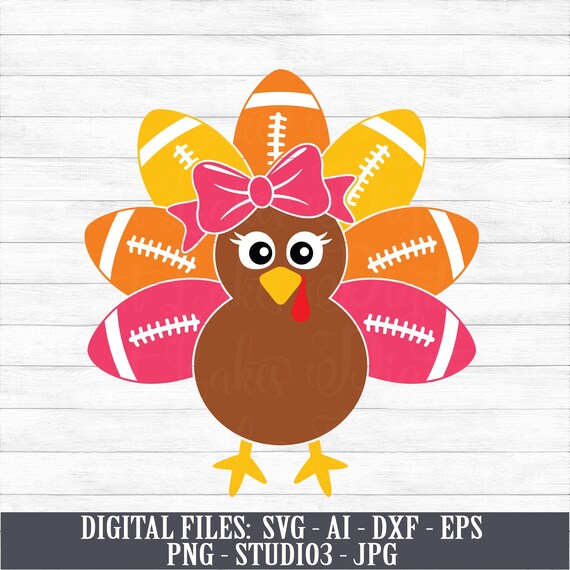 Thanksgiving Football Turkey Instant Digital Download svg | Etsy