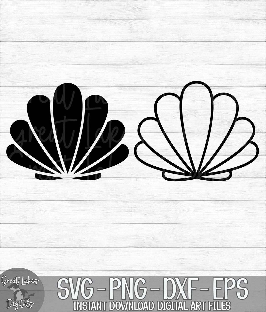 Seashells - Instant Digital Download - Svg, Png, Dxf, and Eps Files ...