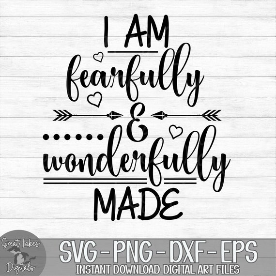 I Am Fearfully and Wonderfully Made Instant Digital Download - Etsy