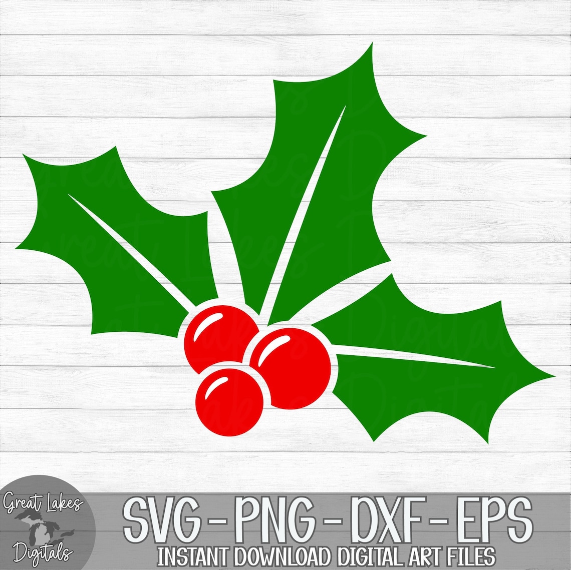 Christmas Holly Instant Digital Download Svg Png Dxf - Etsy