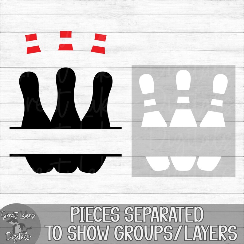 Bowling Split Monogram Instant Digital Download Svg Png - Etsy