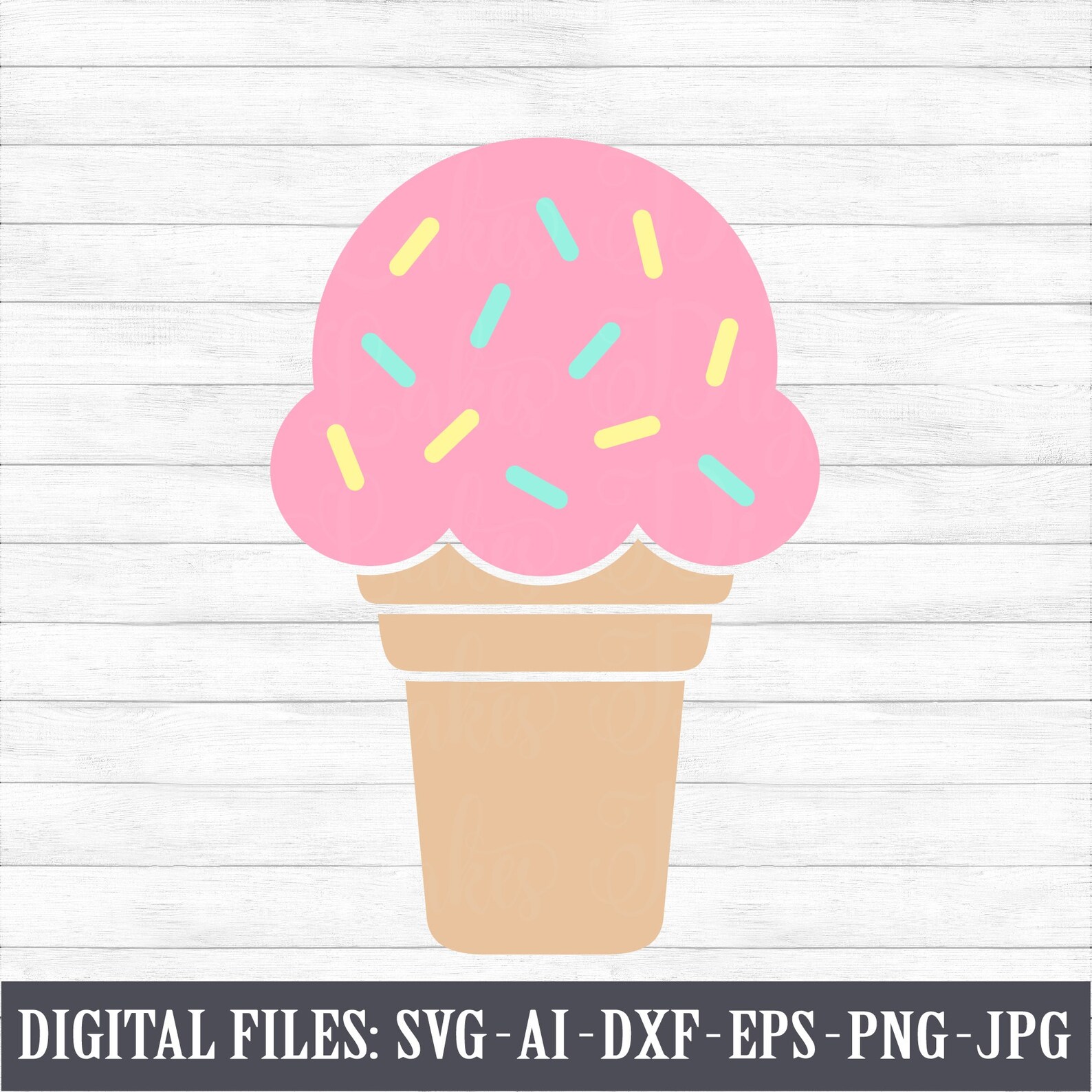 Ice Cream Instant Digital Download Svg Ai Dxf Eps Png | Etsy