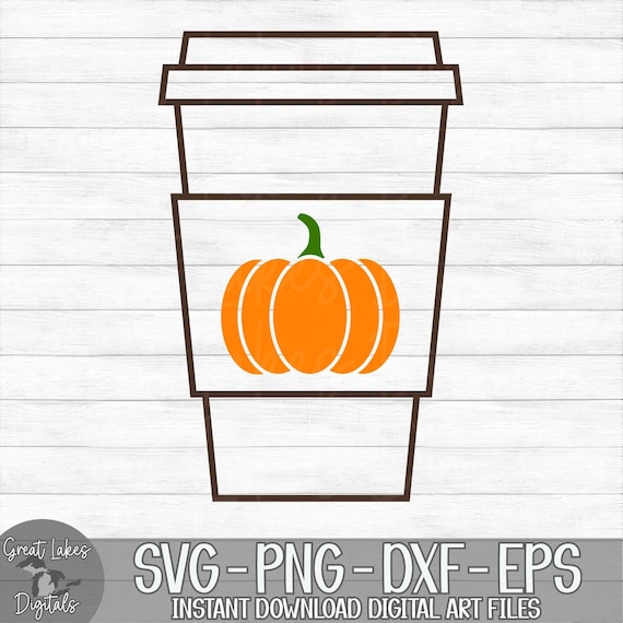 Pumpkin Spice Latte Coffee Cup Takeaway to Go Fall - Etsy
