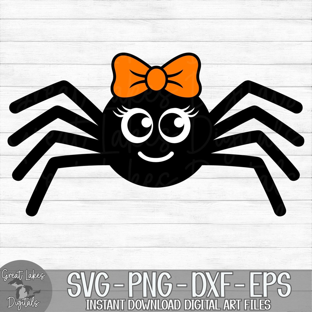Girl Spider With Bow Instant Digital Download Svg Png - Etsy UK