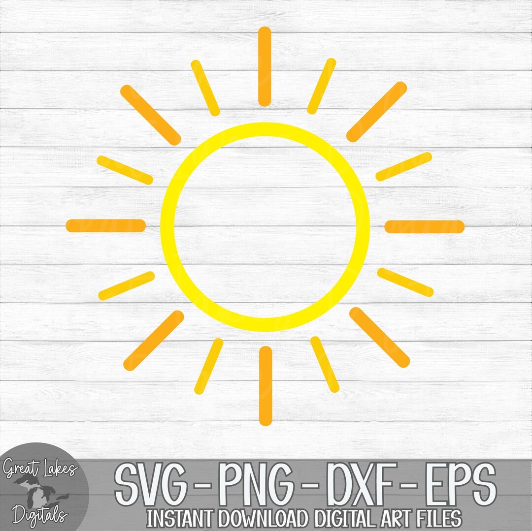 Sun - Instant Digital Download - Svg, Png, Dxf, and Eps Files Included ...